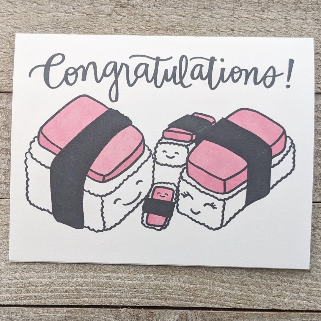 New Baby Shower Greeting Card, Family of Four, Toddler, Second Child ...