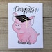 Graduation Pig Blank Greeting Card Congrats Congratulations Grad From ...