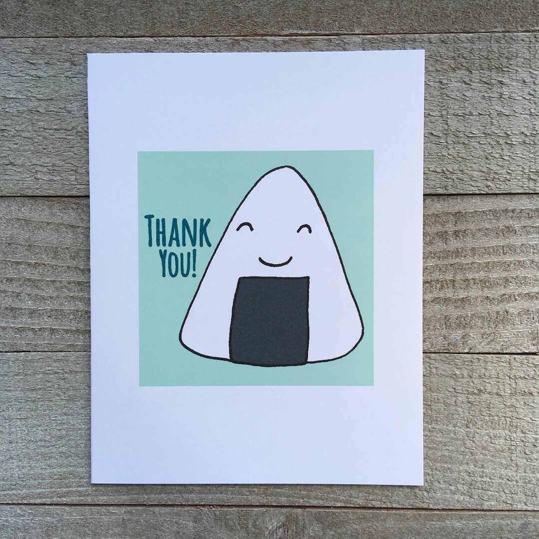 Thank You Greeting Card, Hawaiian Mahalo Kawaii Cute Hand Drawn ...
