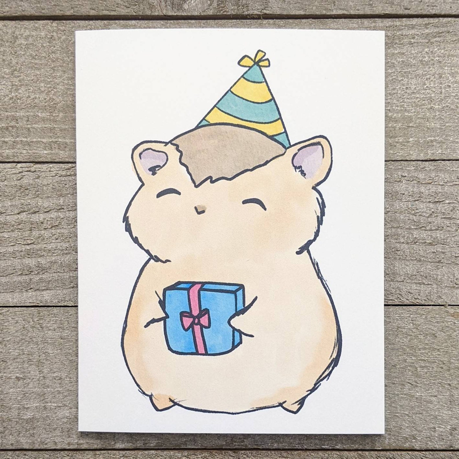 Cute Hamster Birthday Card Gift First Birthday Rodent Pet - Etsy