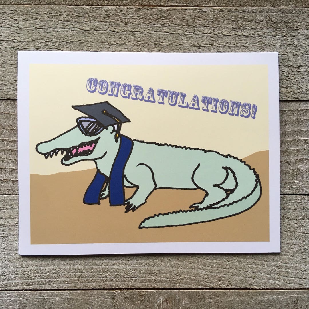 Crocodile Congratulations Graduation Card, Hipster, Sunglasses ...
