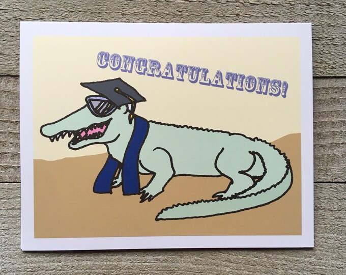 Crocodile Congratulations Graduation Card, Hipster, Sunglasses ...