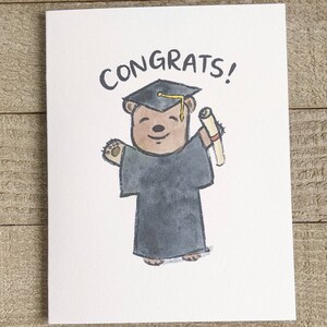 Congratulations Graduation Bear Card, Congrats Card, for Kindergarten ...