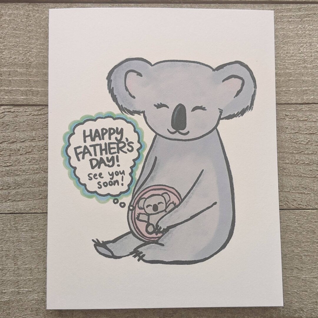 Soon to Be Koala Father, Daddy to Be, Pregnant Koala Wishing Happy ...