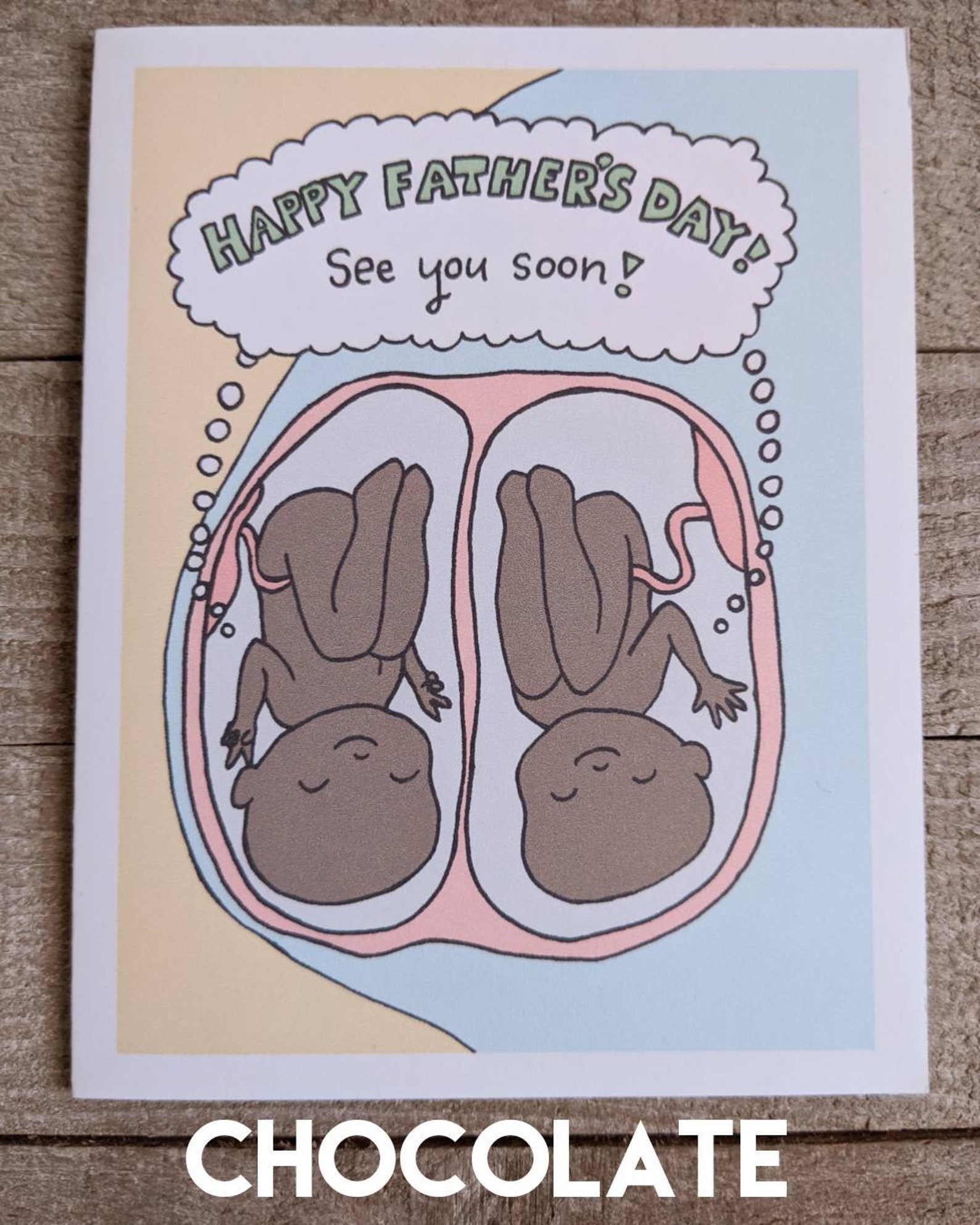 Soon to Be Dad Father's Day Card Twin Dad Expectant | Etsy