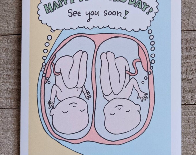 Soon to Be Dad, Father's Day Card, Twin Dad, Expectant Father, Daddy to ...