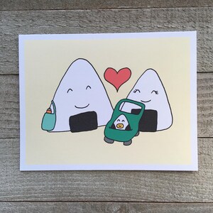 New Baby Greeting Card, Musubi, Baby Shower, Funny, Cute, Kawaii ...