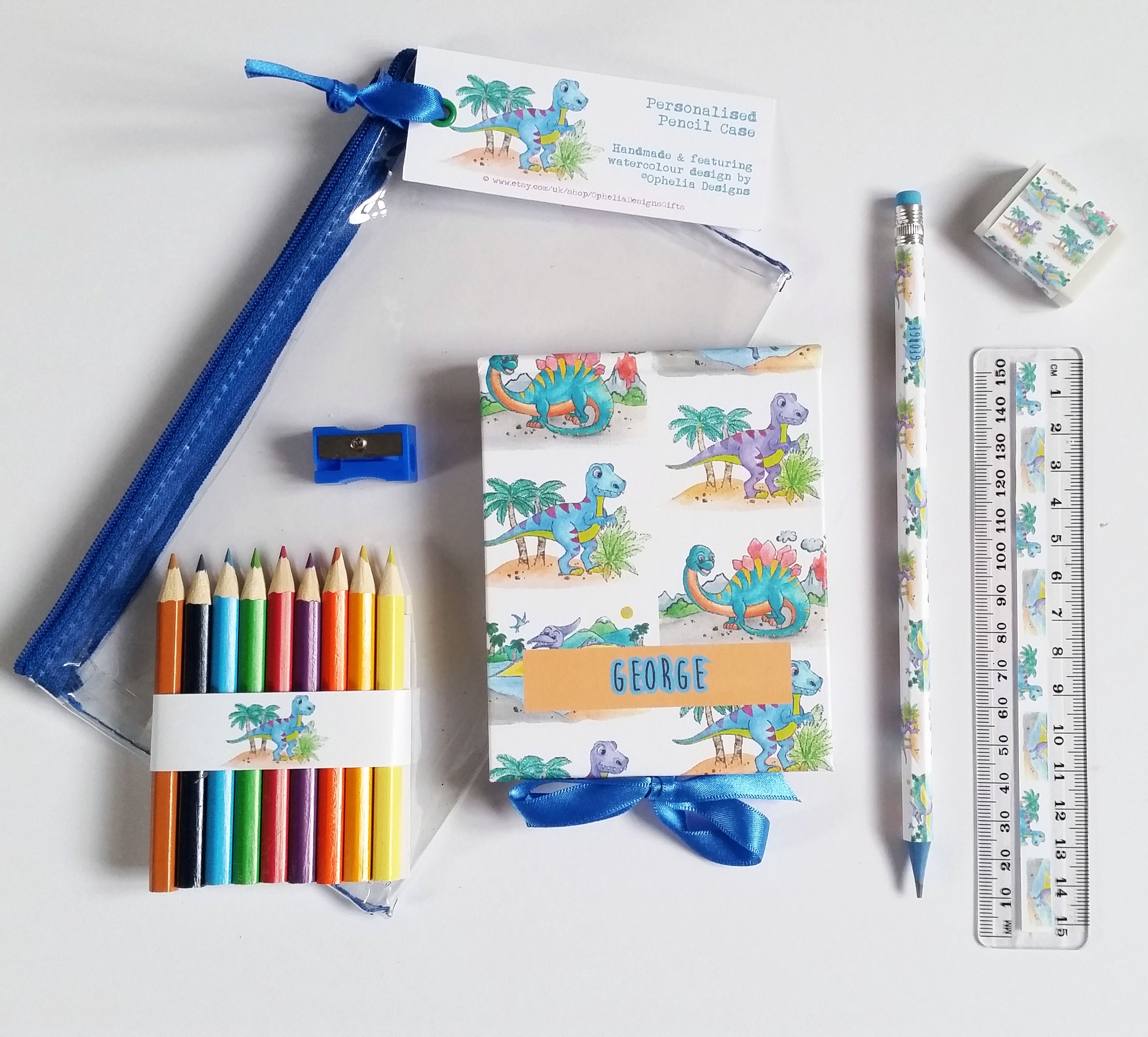 Personalised pencil case stationery gift set featuring my | Etsy