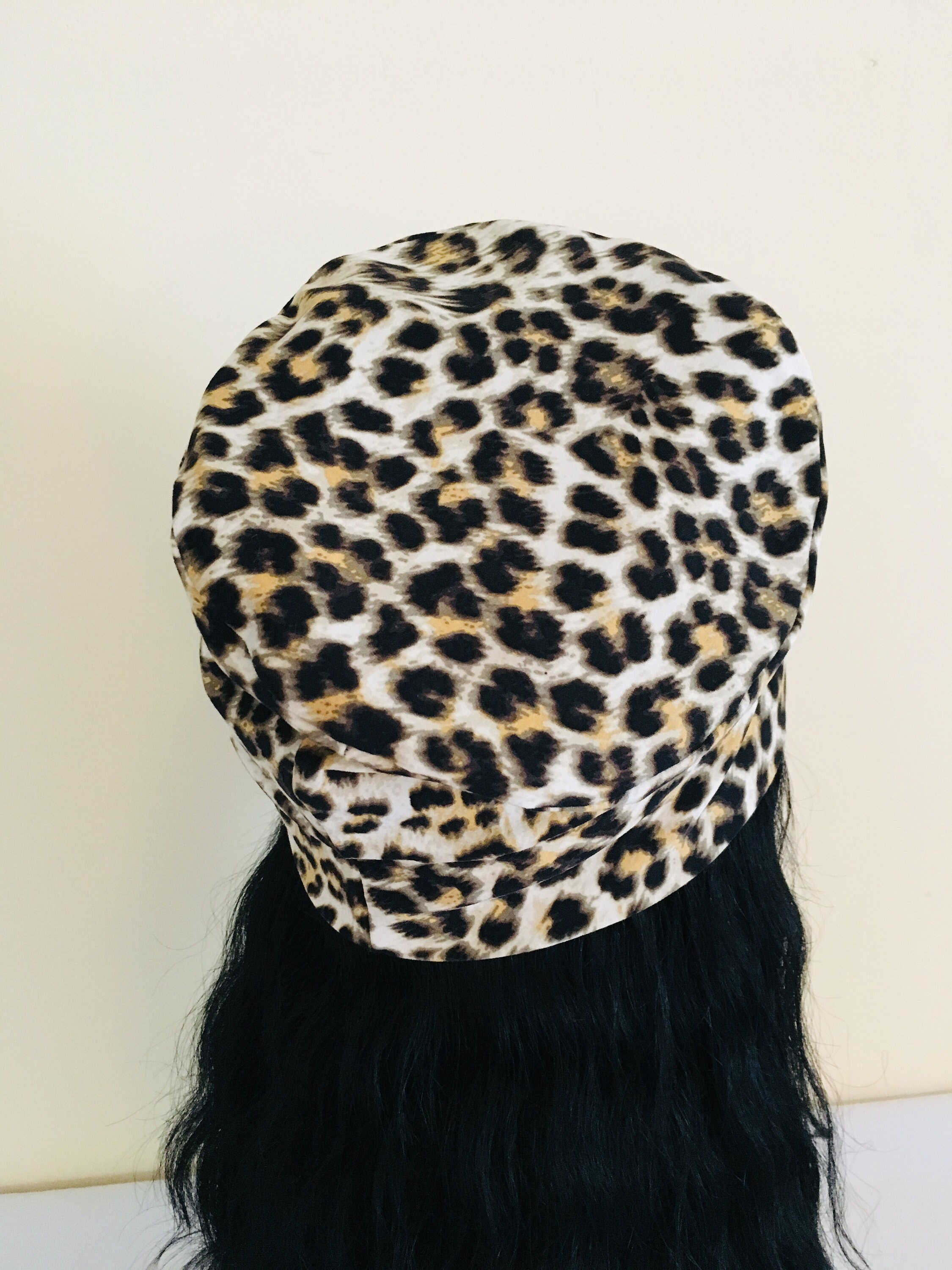 Women's Leopard Print Hat, Fall Hat, Cloche, Leopard Print, Handmade ...