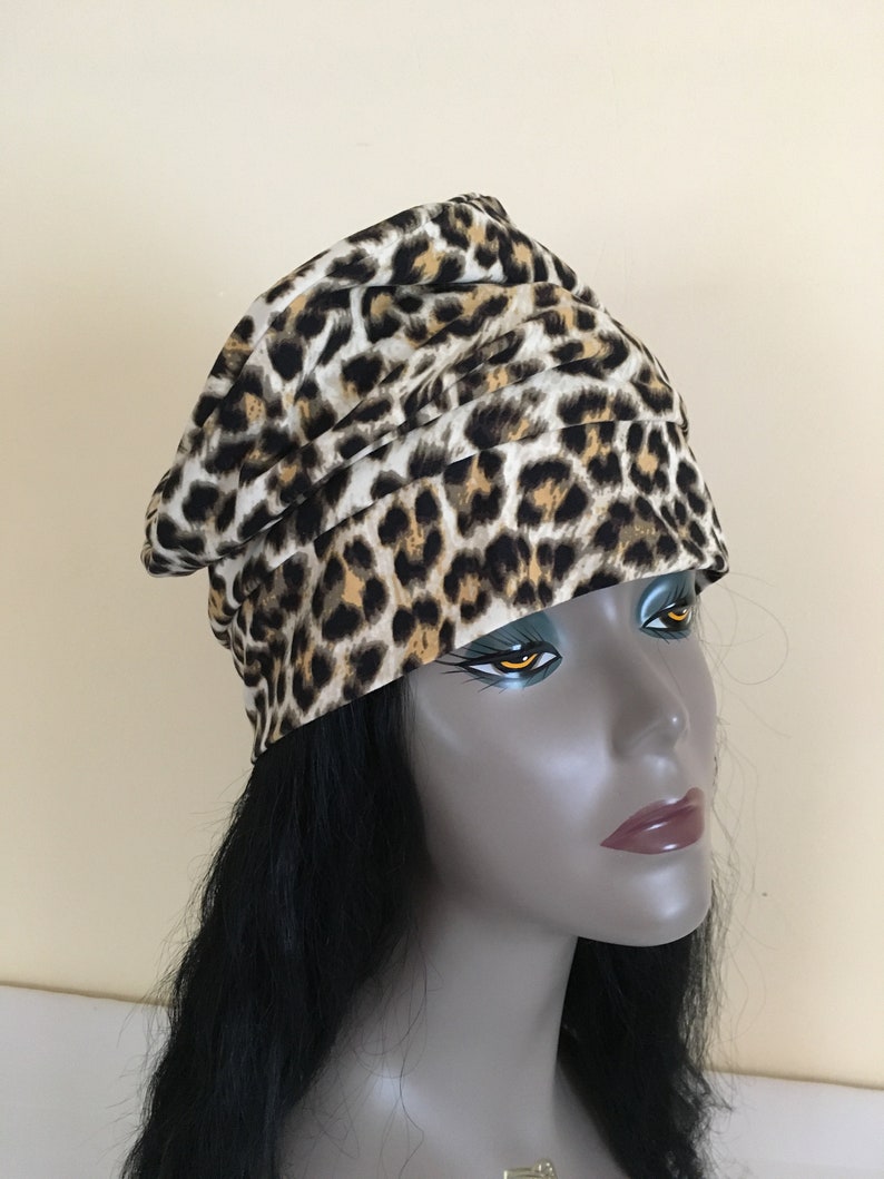 Women's Leopard Print Hat, Fall Hat, Cloche, Leopard Print, Handmade ...