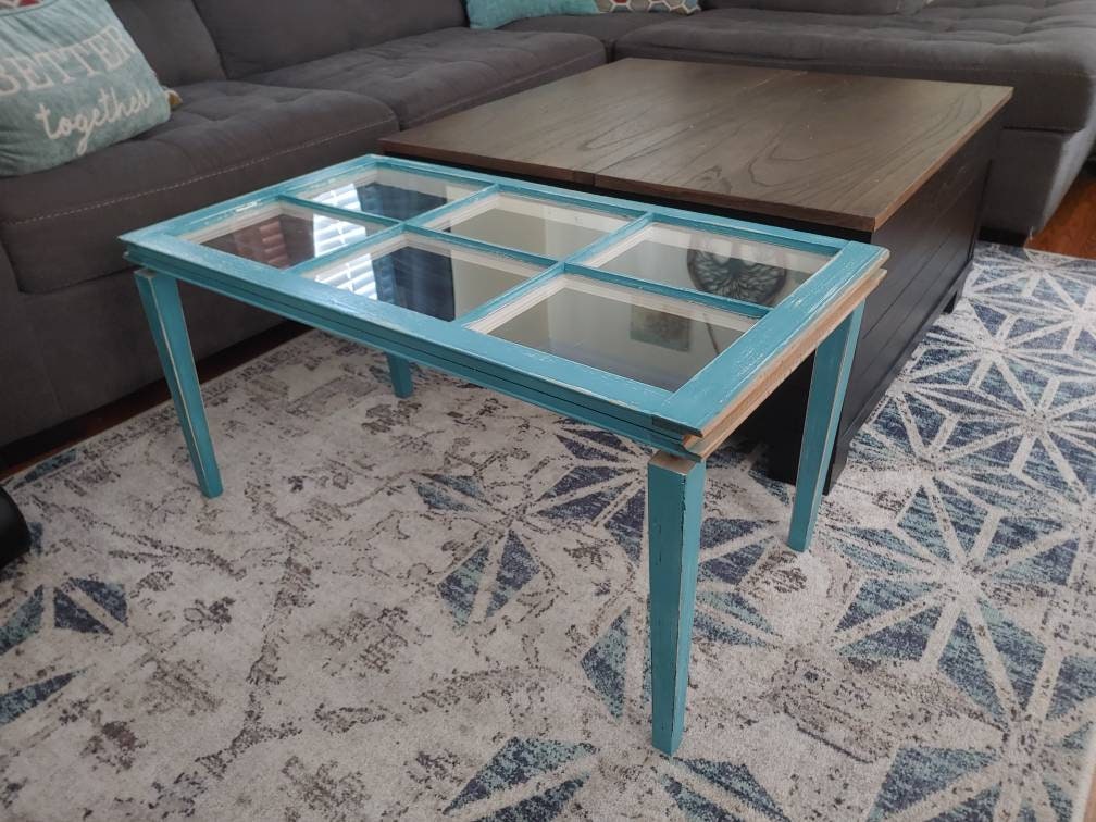 Antique Farm Window Coffee Table Side Table Outdoor Indoor - Etsy