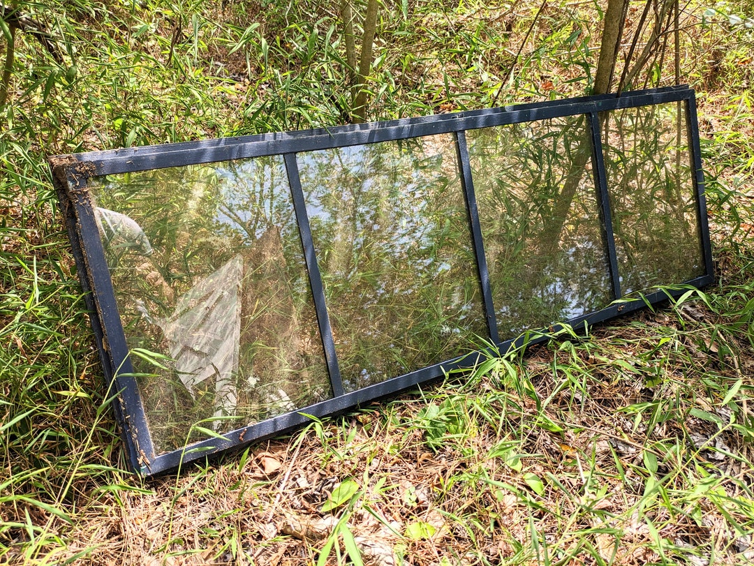 Four Pane 4 Panes Very Old Antique Authentic Steel Iron Window Frame ...