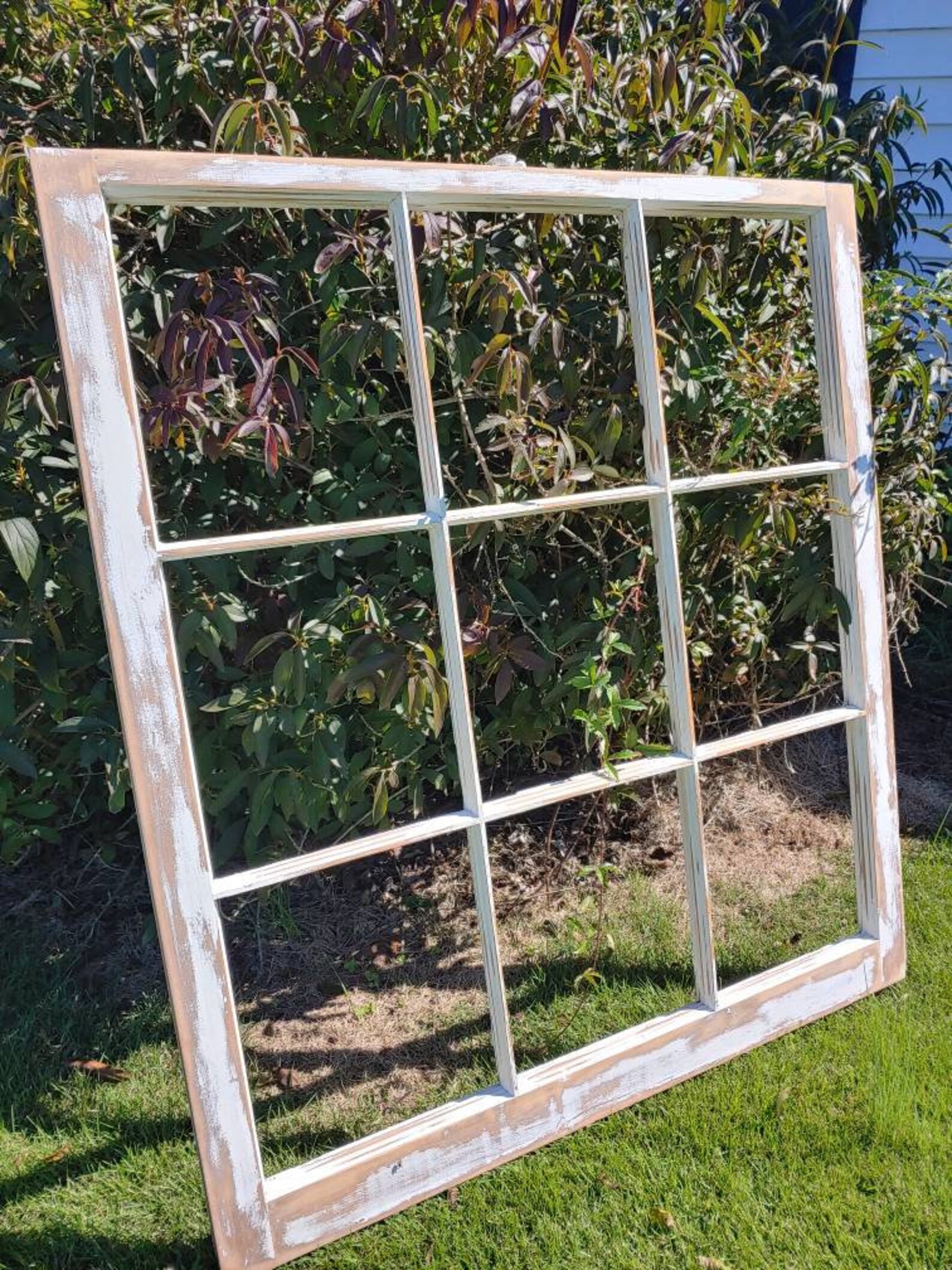 Vintage Antique Farm Window Sash Frame 9 Pane Very Old Rustic - Etsy