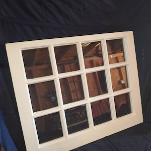 Architectural Salvage - Antique Farm Wood Window Sash Frame 12 Pane ...