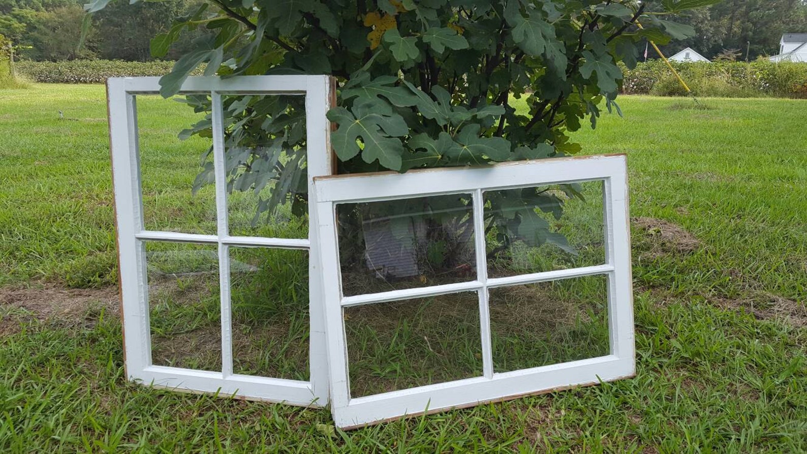 Vintage Antique 4 Four Pane Window Sash Frame Farm House - Etsy