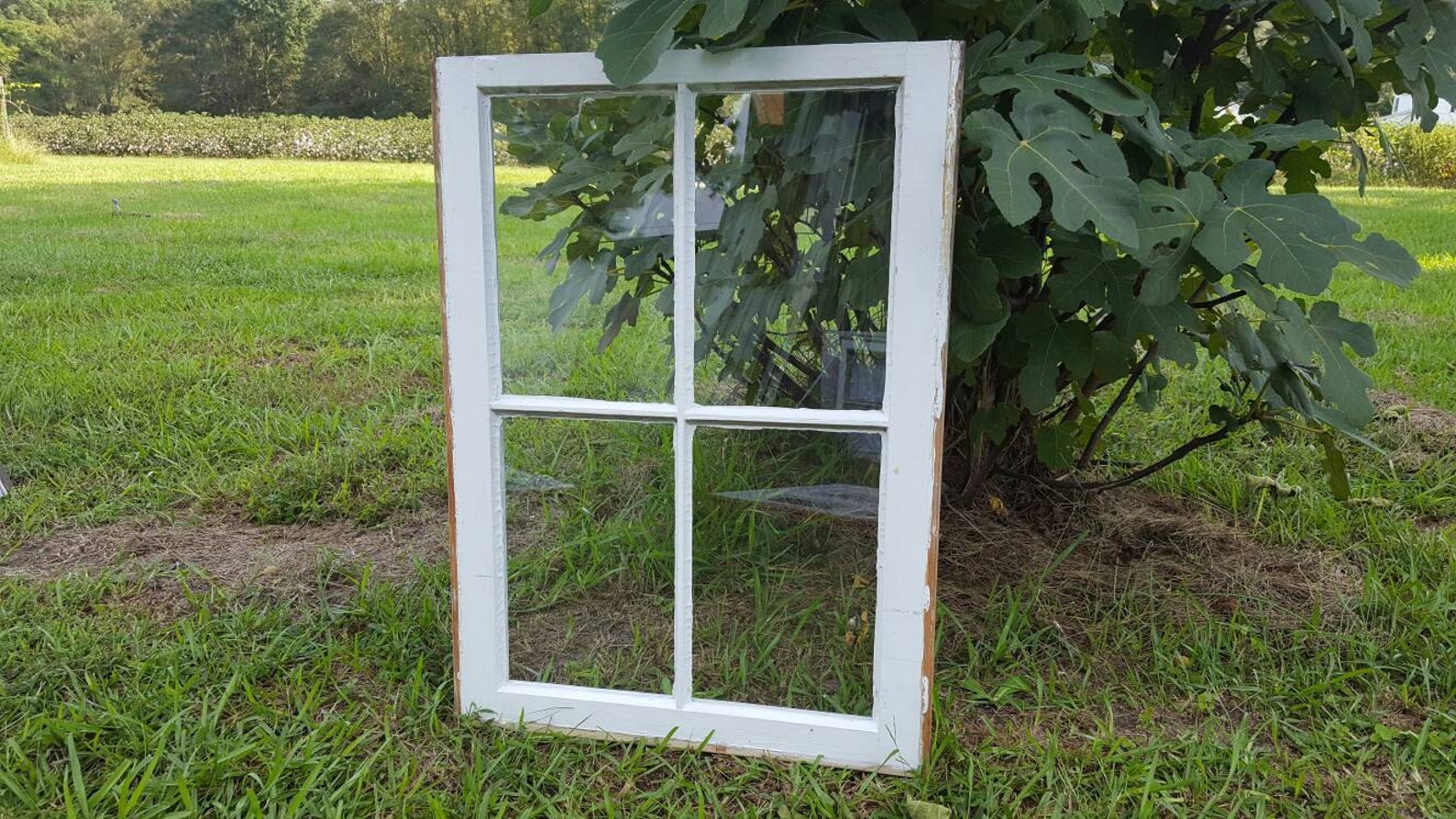Vintage Antique 4 Four Pane Window Sash Frame Farm House - Etsy