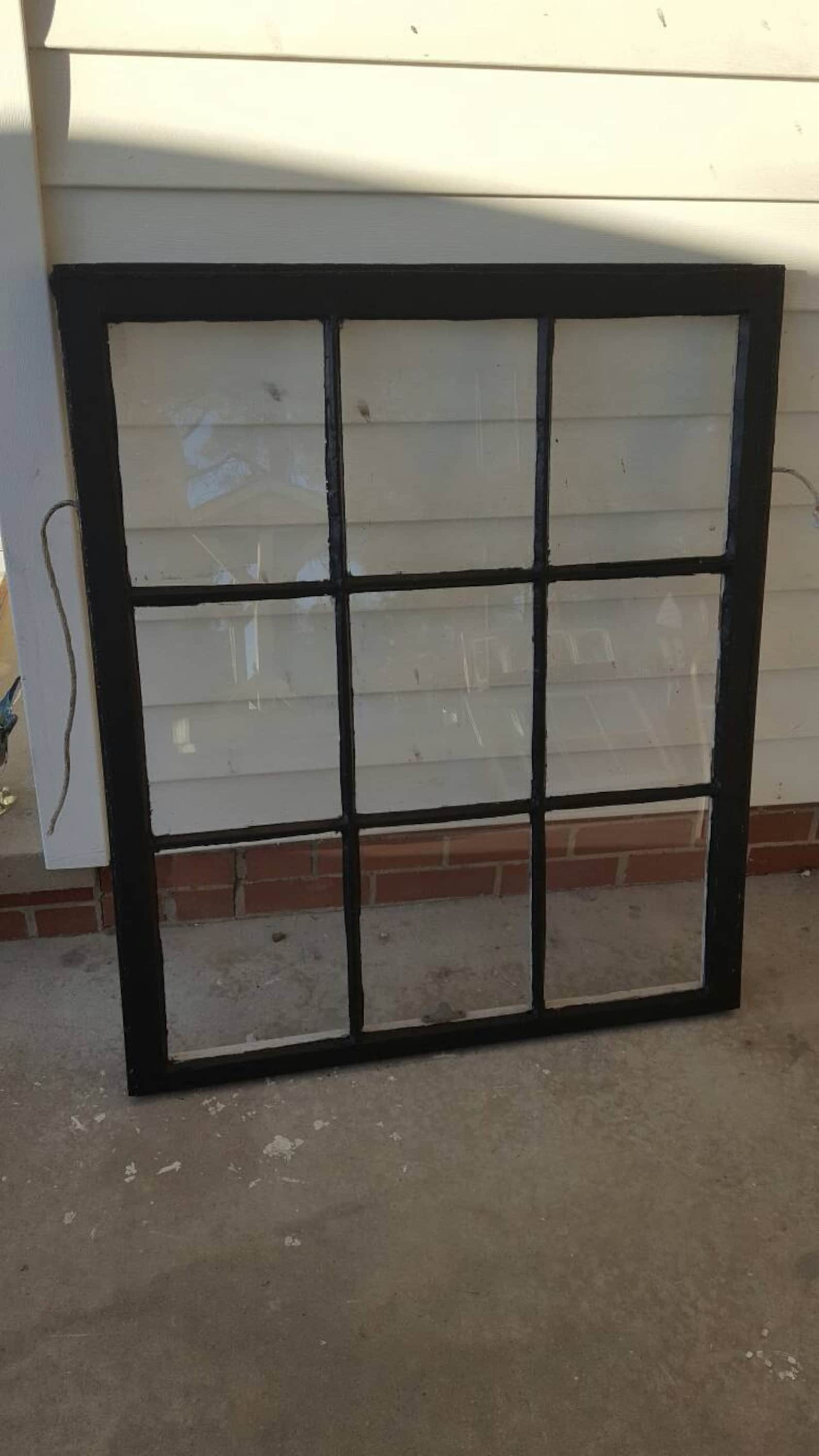 Nine 9 Pane Vintage Farm House Antique Wood Window Frame Sash - Etsy