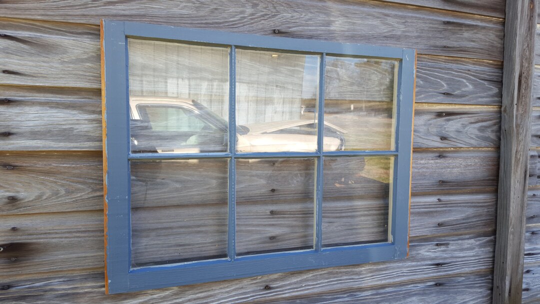 Vintage Antique Sash Window Frame, Dark Blue 32x24 - Etsy