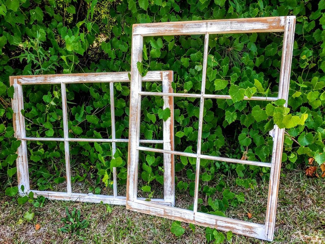 Vintage Antique Farm Window Frame 6 Pane 36x27, Authentic Antique Old ...
