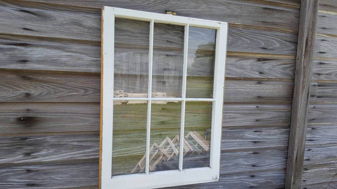 Vintage Antique Farm Window Sash Frame 6 Pane 32x24 Very | Etsy
