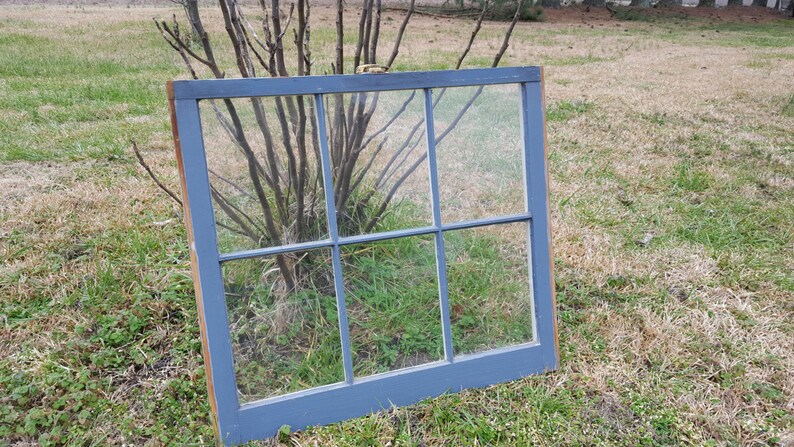 Vintage Antique Sash Window Frame Dark Blue 32x24 - Etsy