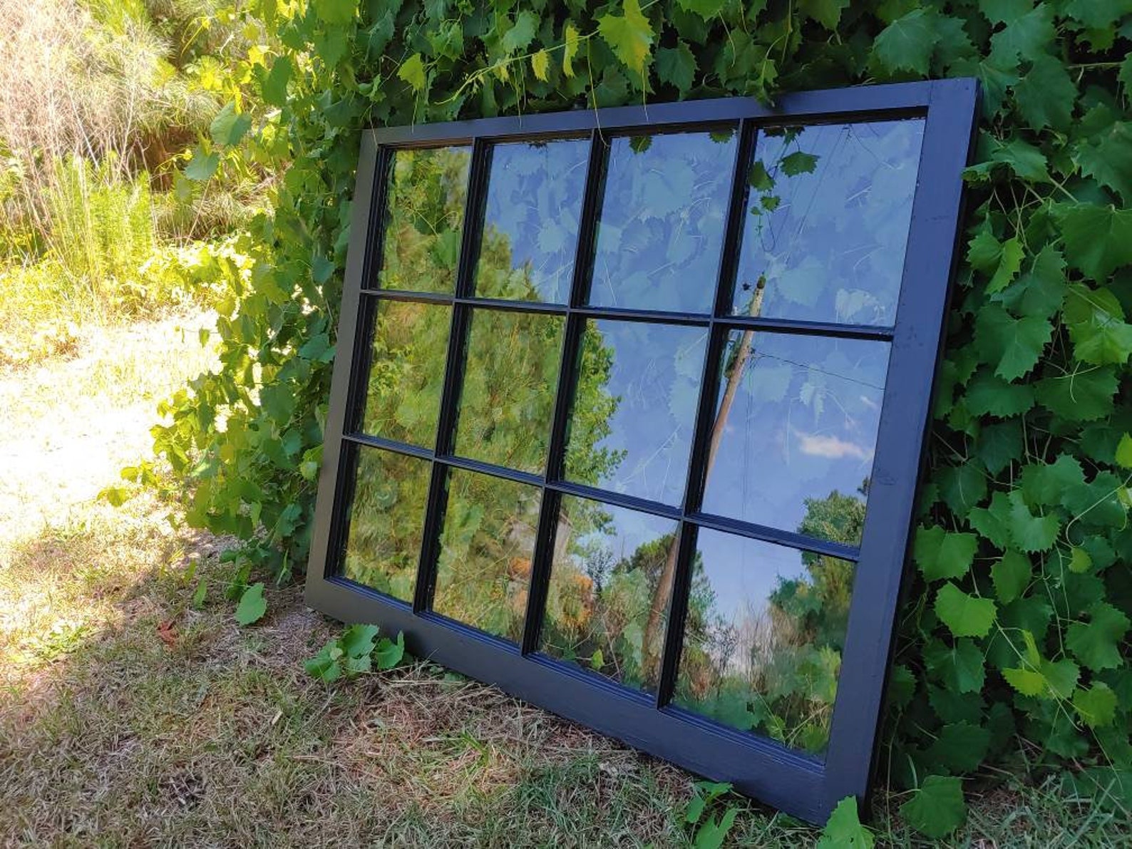 Architectural Salvage - Antique Farm Window Frame 12 Pane 34x36 Rustic ...
