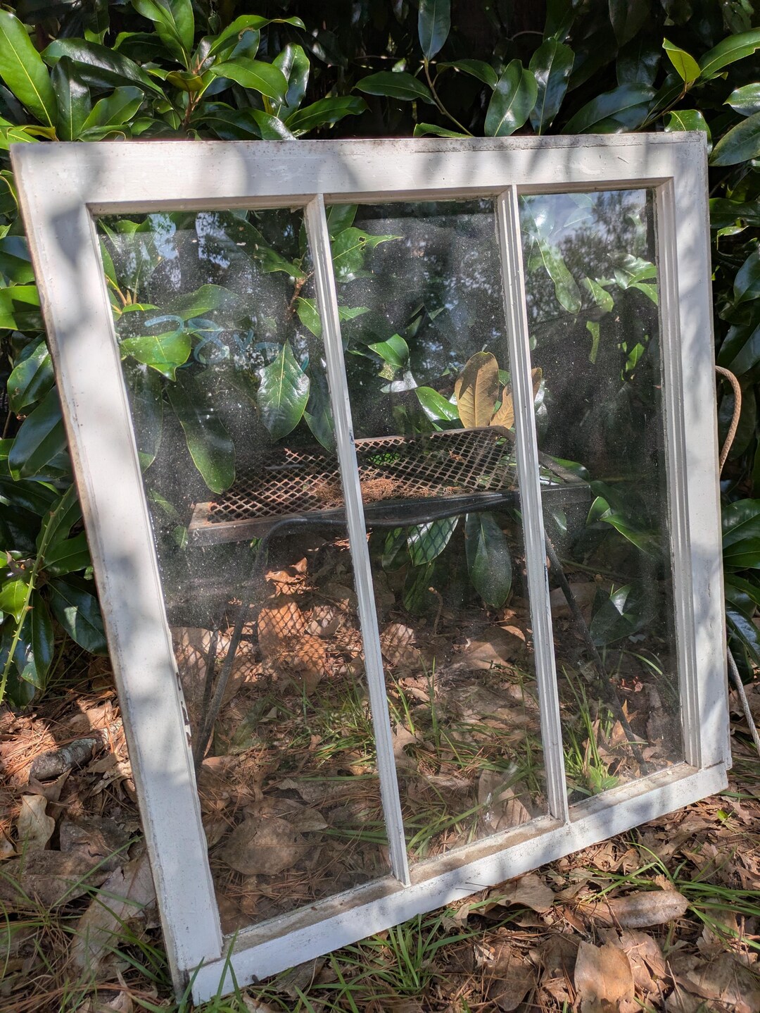 Antique Authentic Single Pane Window Sash, 3 Panes Beautiful 31x28 ...