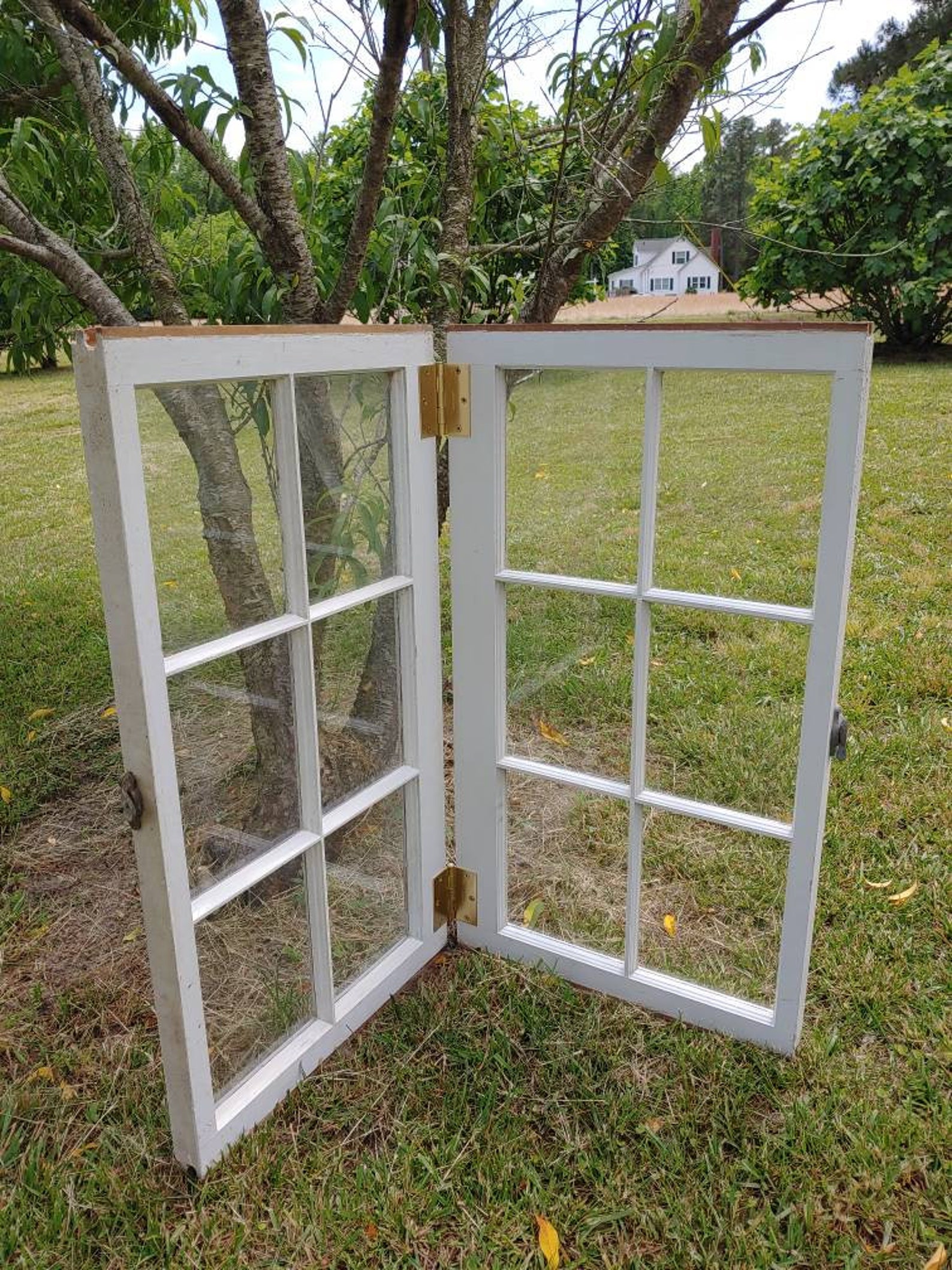 Vintage Antique Farm Window Sash Frame 6 Pane 36x20 Wedding Set Seating ...