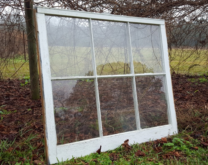 Rustic Antique Vintage 6 Pane Window Sash 36x28 - Etsy