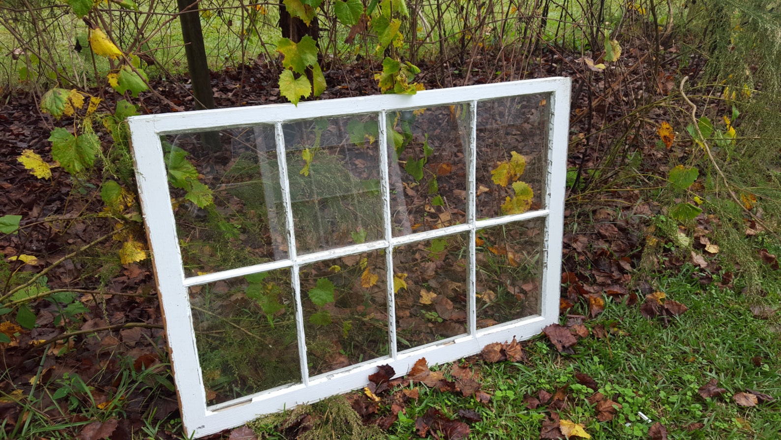 8 Pane Vintage Sash Window 36x27 distressed rustic custom | Etsy