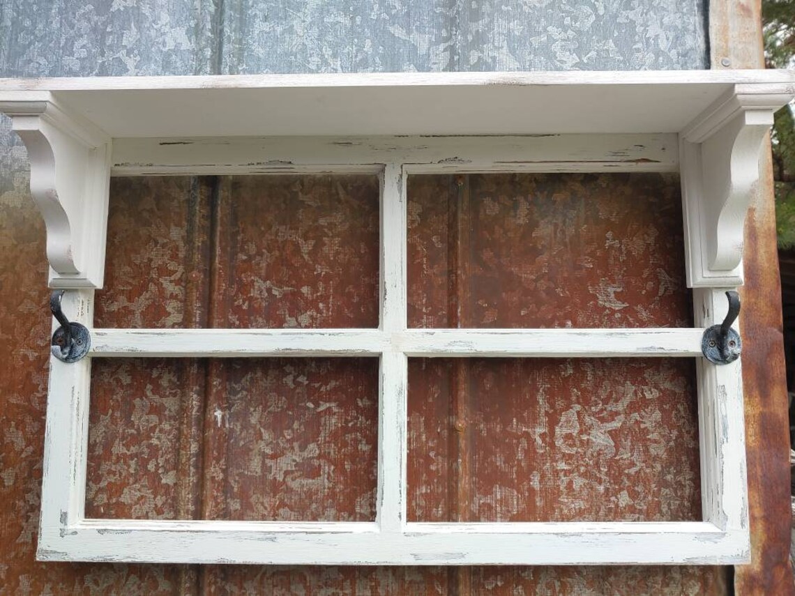 4 Pane Old Antique Shabby Vintage Window Sash Farm House - Etsy