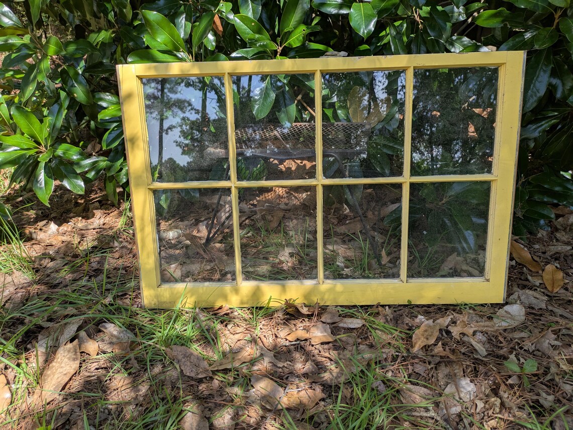 Antique Authentic Single Pane Window, 8 Panes, 8 Panel Old Beautiful ...