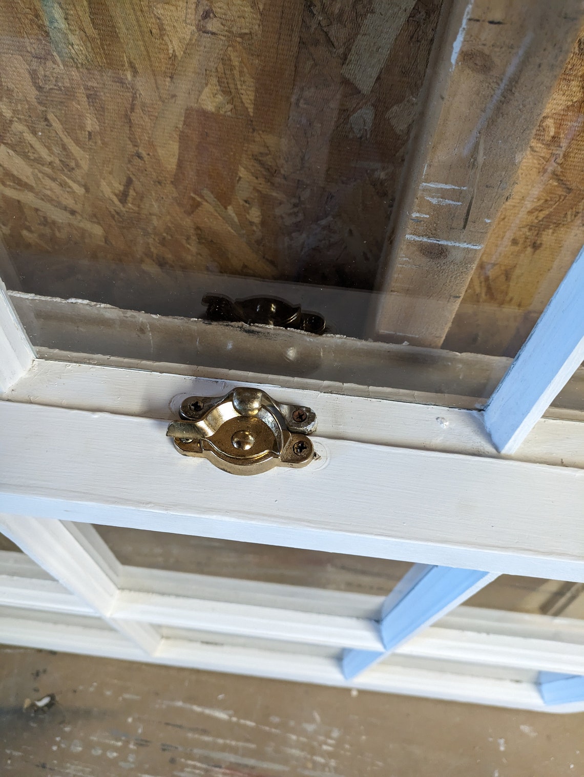 Complete Set Window Frame Sashes, Upper and Lower With Hardware ...