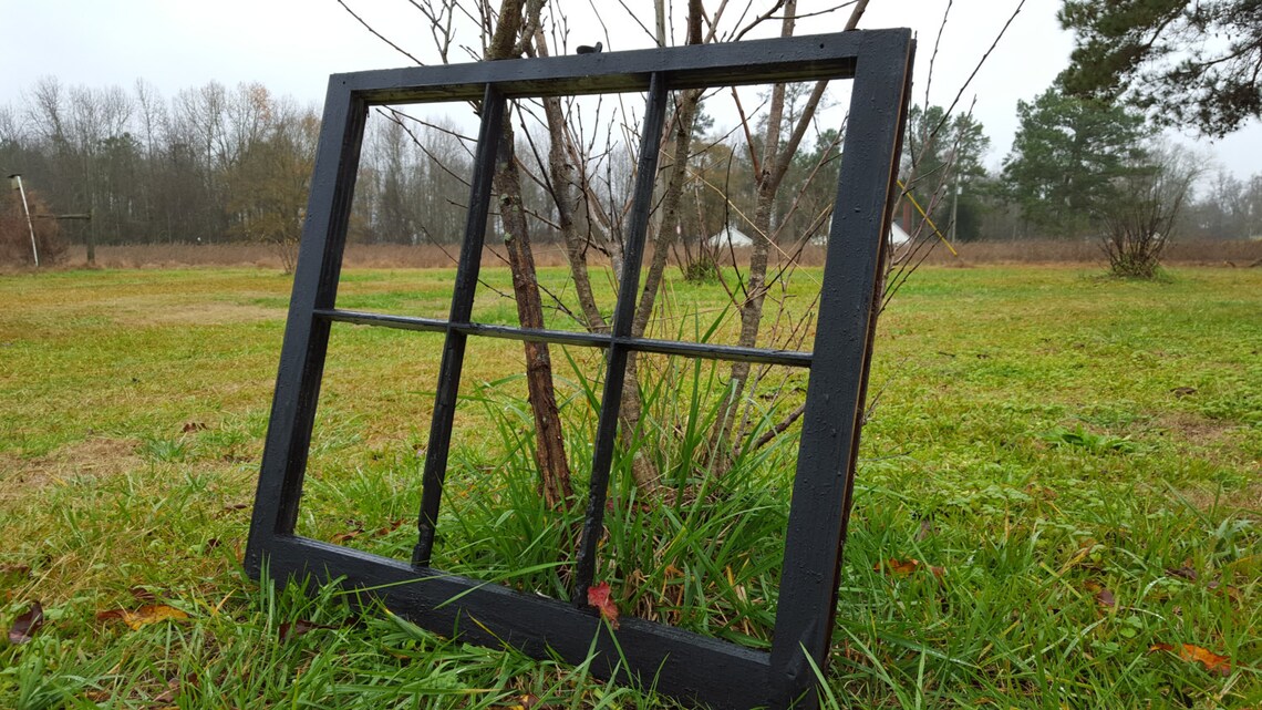 Black Antique Sash Window Frame | Etsy