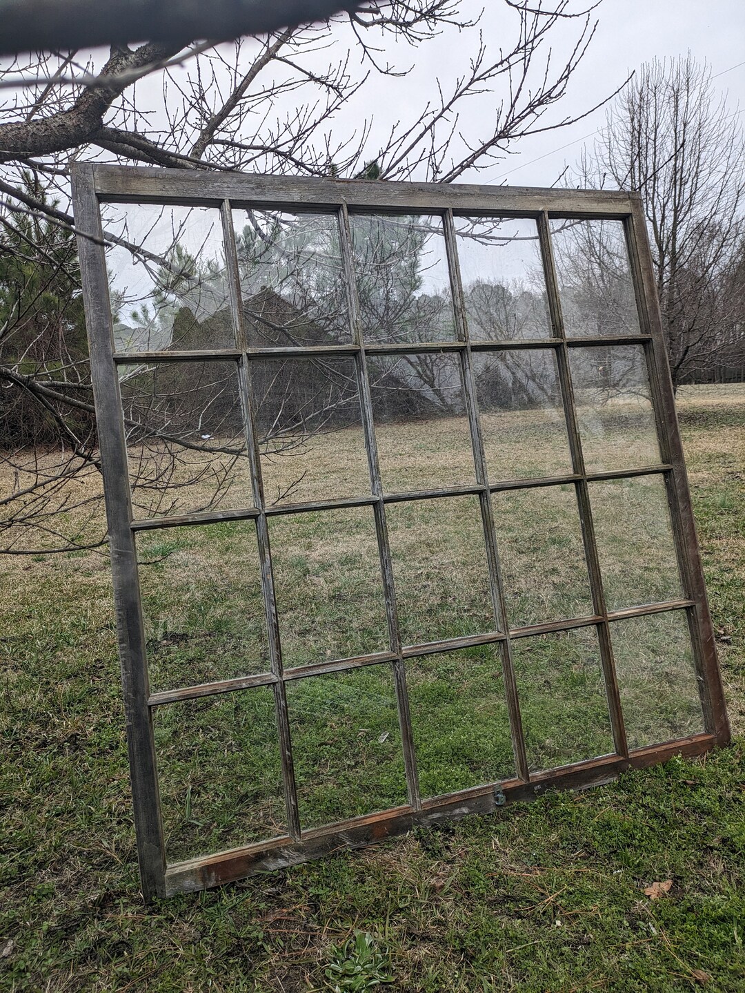 Historic Vintage Antique Farm Sash Frame 20 Pane 60x60 5ft X 5ft ...