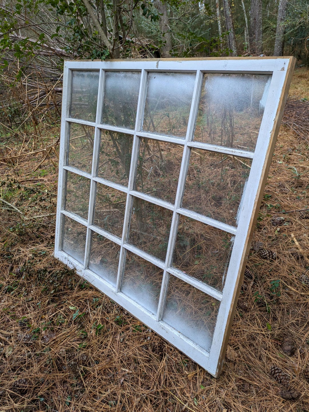 Vintage Antique Farm Window Sash Wood Authentic Antique Window, 48x45 ...