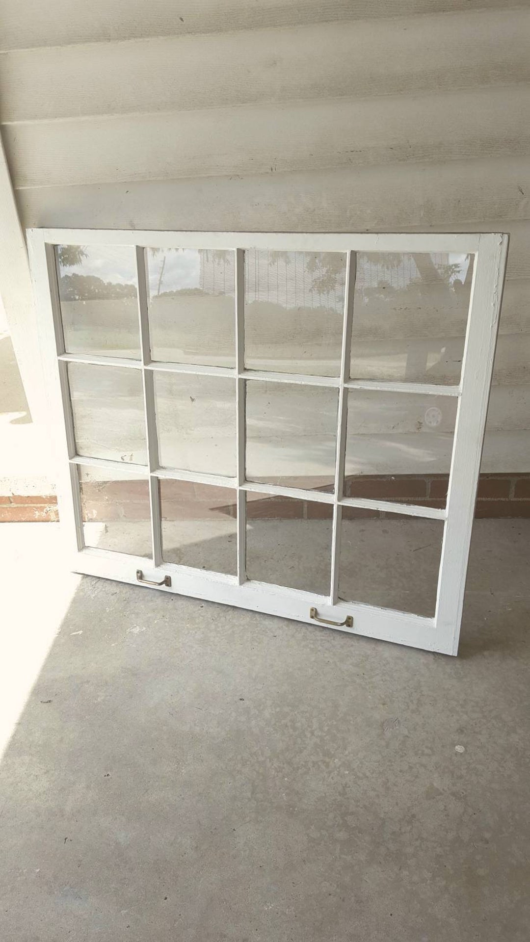 Vintage Antique Farm Window Sash Frame 12 Pane Picture Frame ...