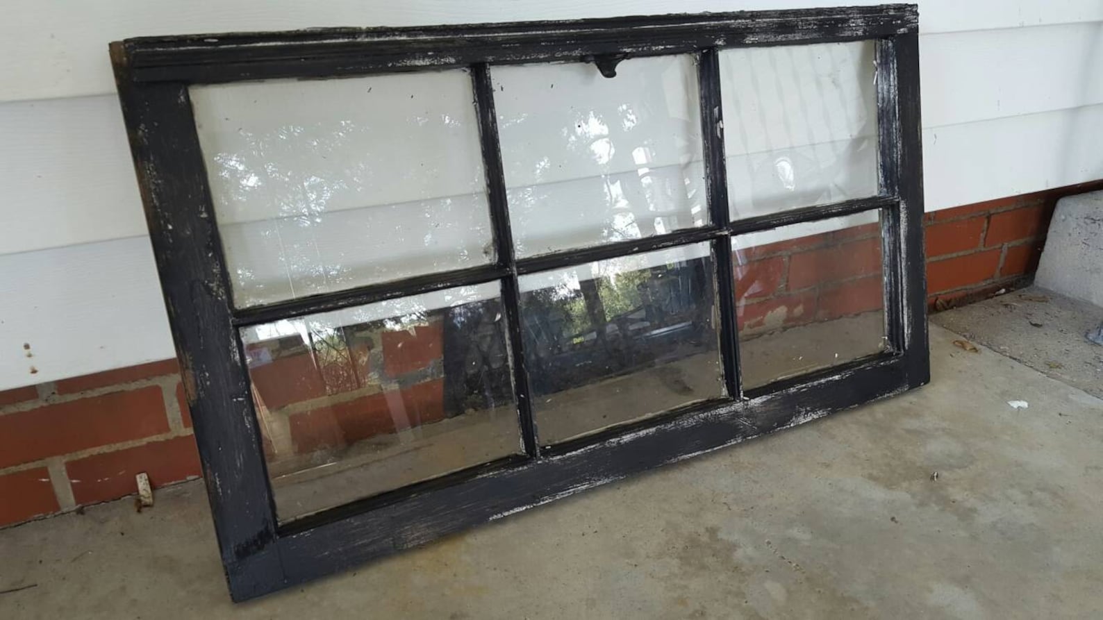 Vintage Antique Farm Window Sash Frame 6 Pane 36X19 Distressed | Etsy