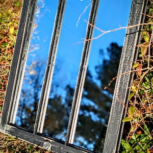 Vintage Antique Farm Window Sash Frame 3 Pane Old Rustic Cottage ...