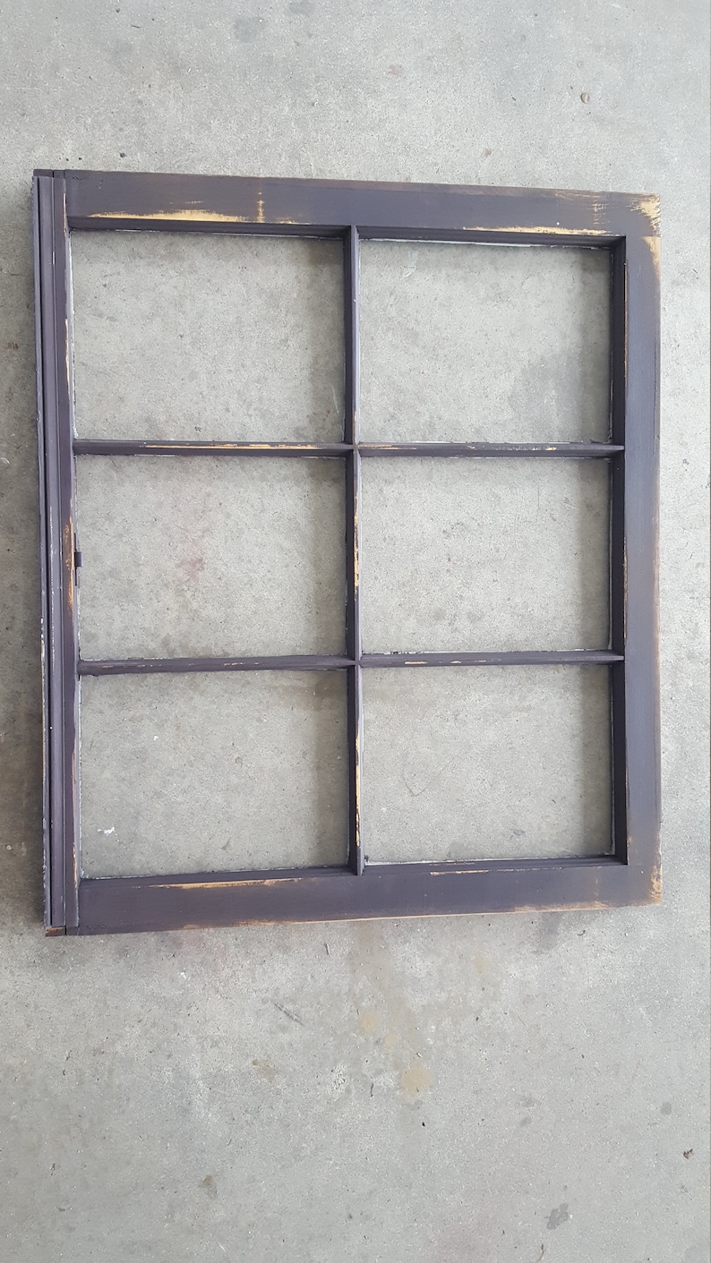 Vintage Authentic Reclaimed Antique Window Pane 6 Pane 27x32 | Etsy