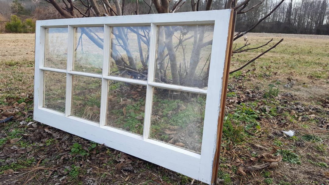 Architectural Salvage - Antique Farm Window Sash Frame 8 Pane 40x20 ...