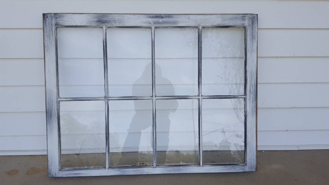 8 Pane Vintage Sash Window 36x27 distressed rustic custom | Etsy