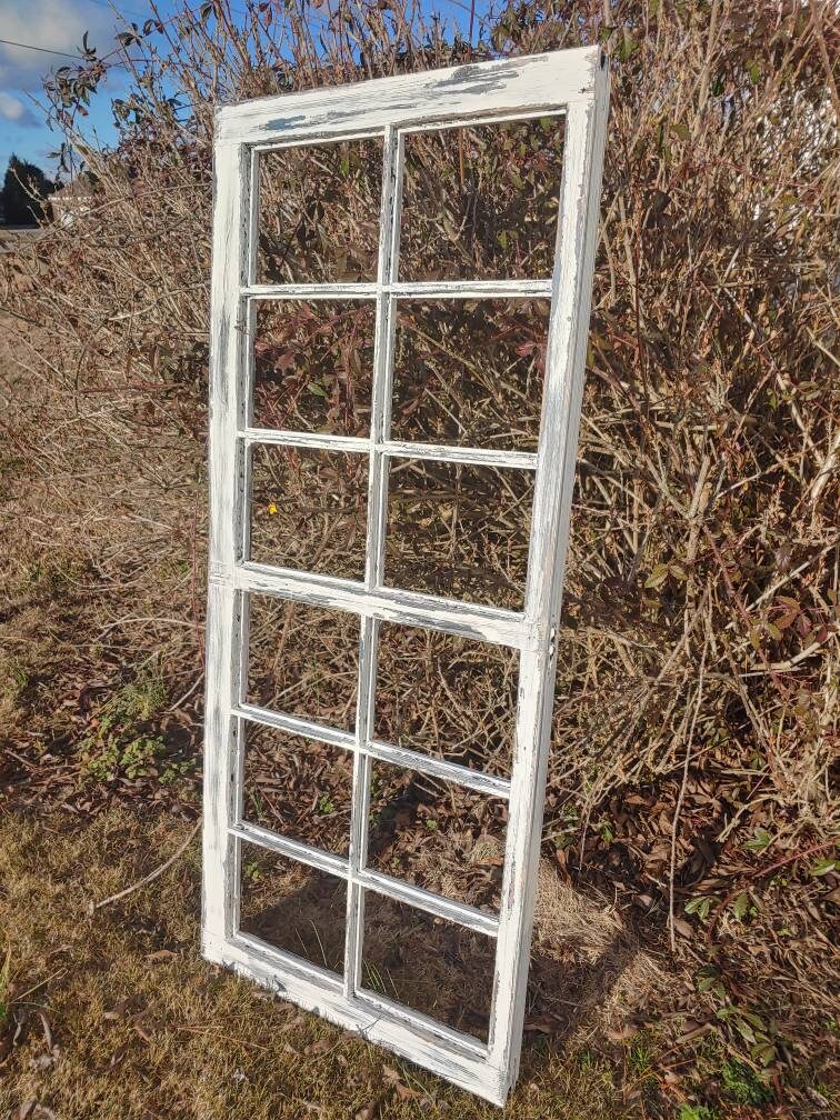 Custom Made 46 X 19 Door Window Architectural Salvage Window Black ...