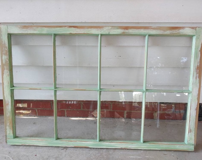8 Pane Vintage Antique Wood Window Frame Sash 36x20 Light - Etsy