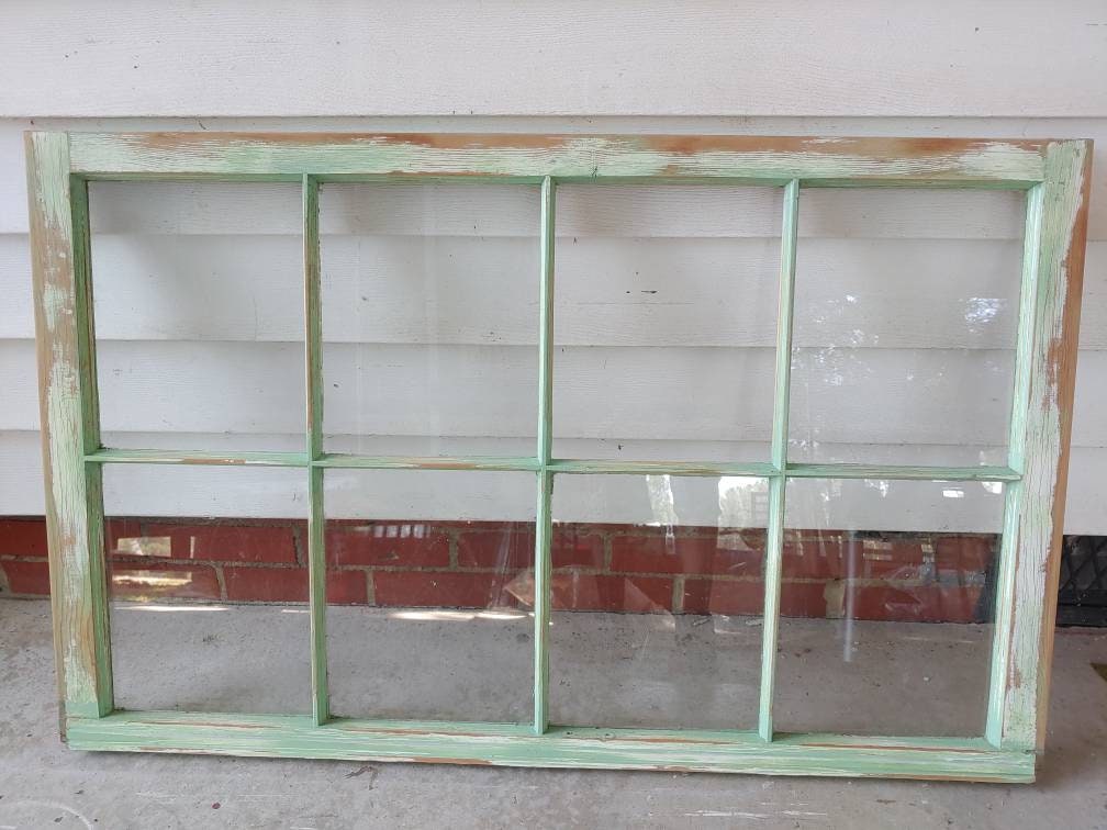 8 Pane Vintage Antique Wood Window Frame Sash 36x27 Light - Etsy