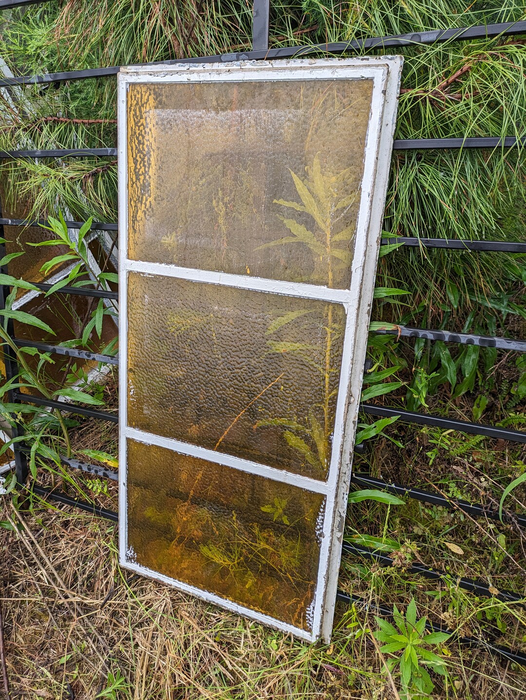 Three Pane 3 Panes Very Old Antique Authentic Steel Iron Window Frame ...