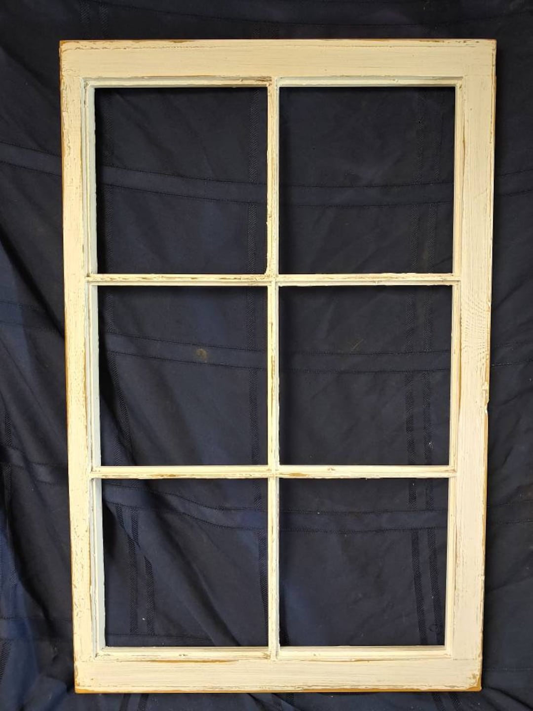 Antique Vintage Old Window, Vertical Hung Three Feet Tall Rustic Shabby ...