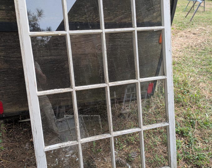 Picture Frame Window 16 Pane, Single Pane Beautiful Antique Wooden ...