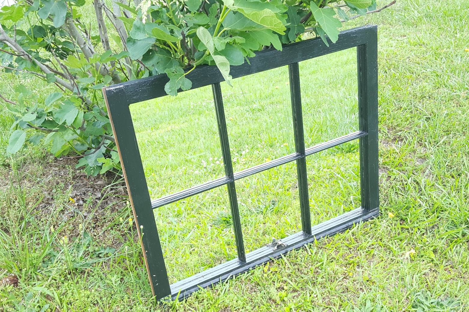 Vintage antique farm window sash frame 6 pane old rustic | Etsy