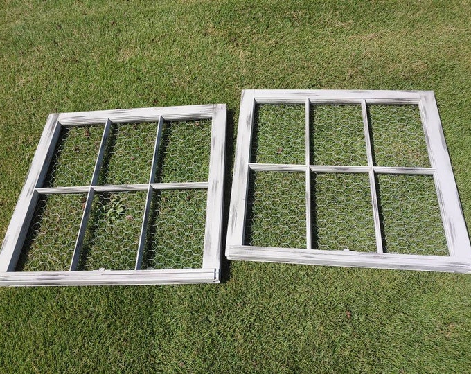 24x32 Six Pane 6 Panel 6 Lite, Antique Window Sash Rustic Farmhouse ...